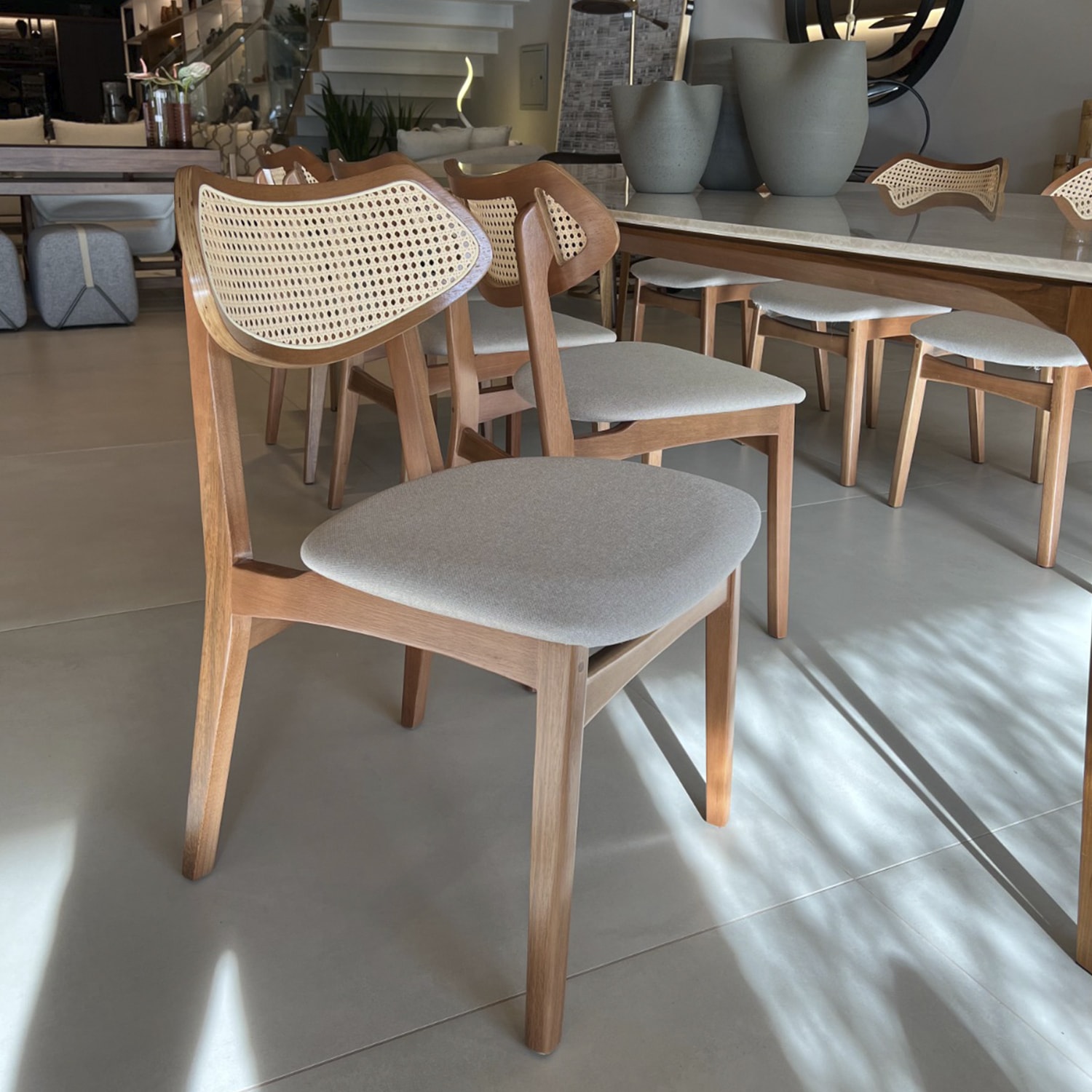 Conjunto 2 Cadeiras Greta Em Madeira Maciça E Palha - Móveis Gruber