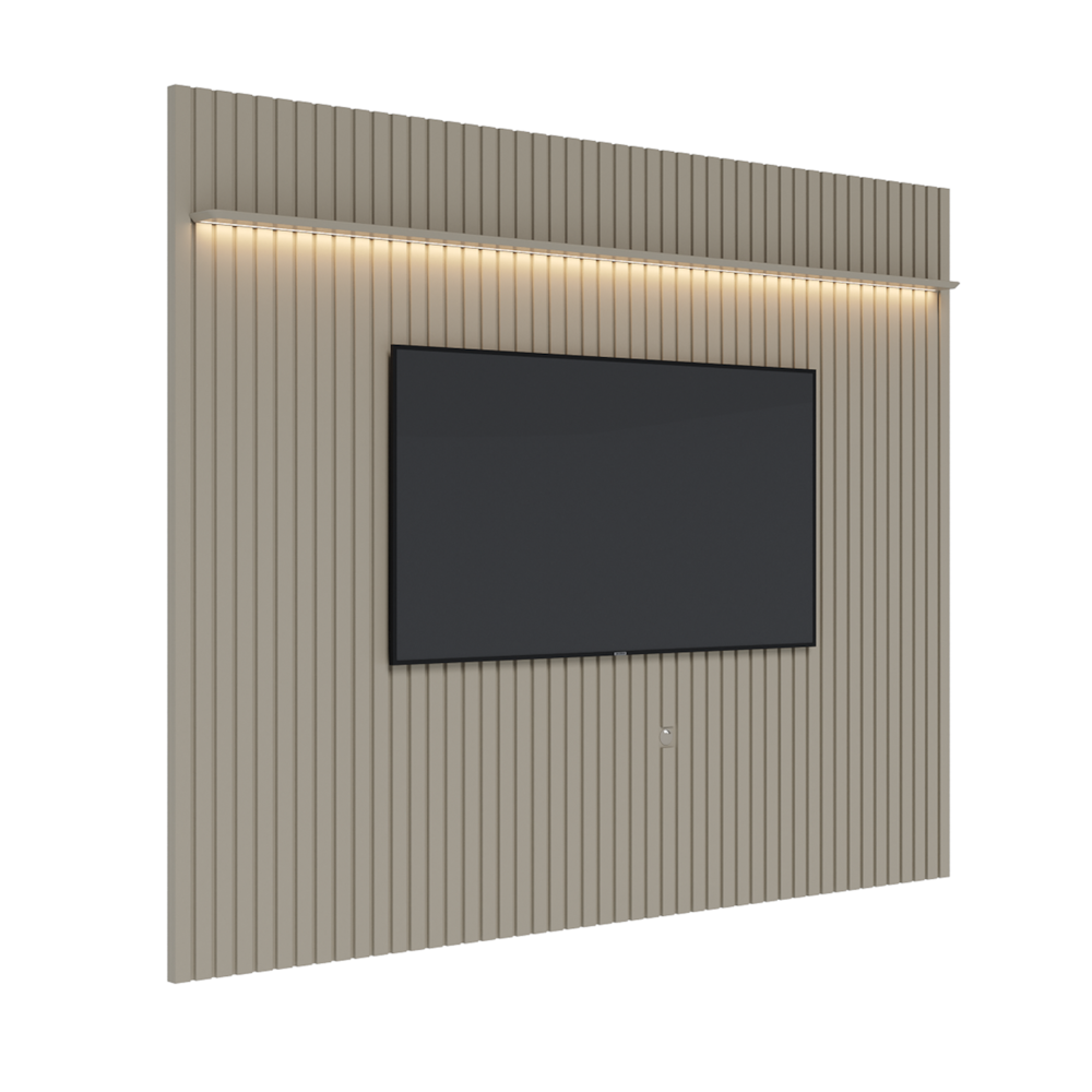 Painel Para TV Até 80 Polegadas Slim Ripado Com Led - Gianduia - Móveis ...