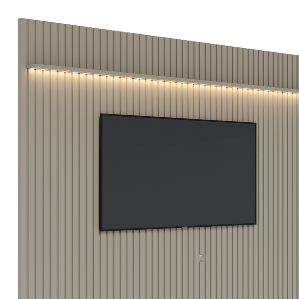 Painel Para TV Até 80 Polegadas Slim Ripado Com Led - Gianduia - Móveis ...